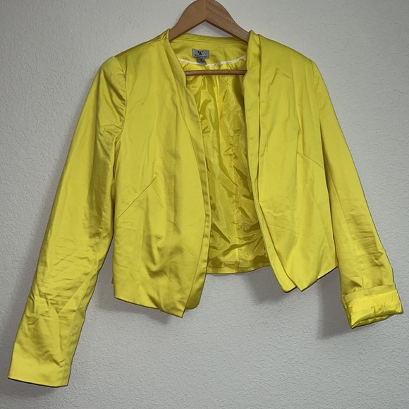 Worthington | Jackets & Coats | Worthington Neon Yellow Cropped Blazer ...